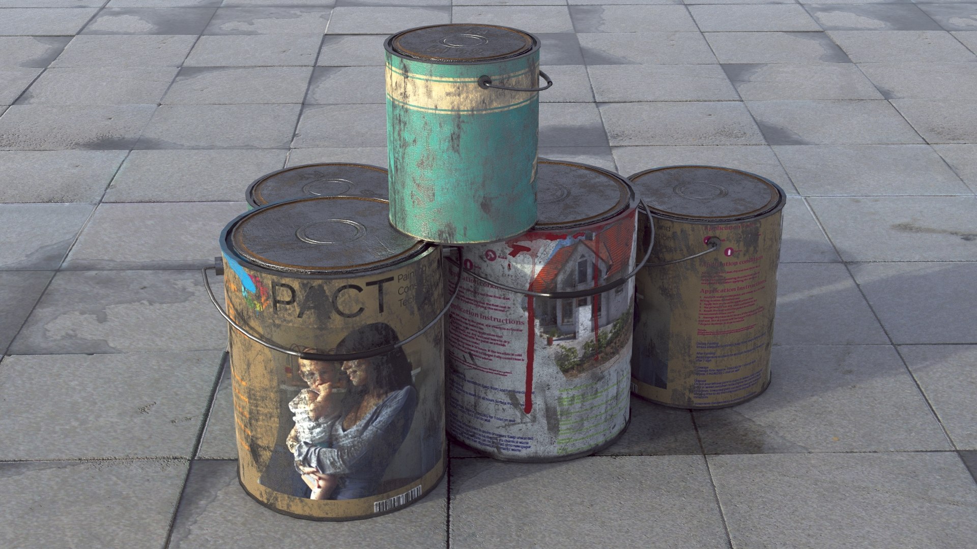 3D Painter Paint Bucket Model - TurboSquid 1505214