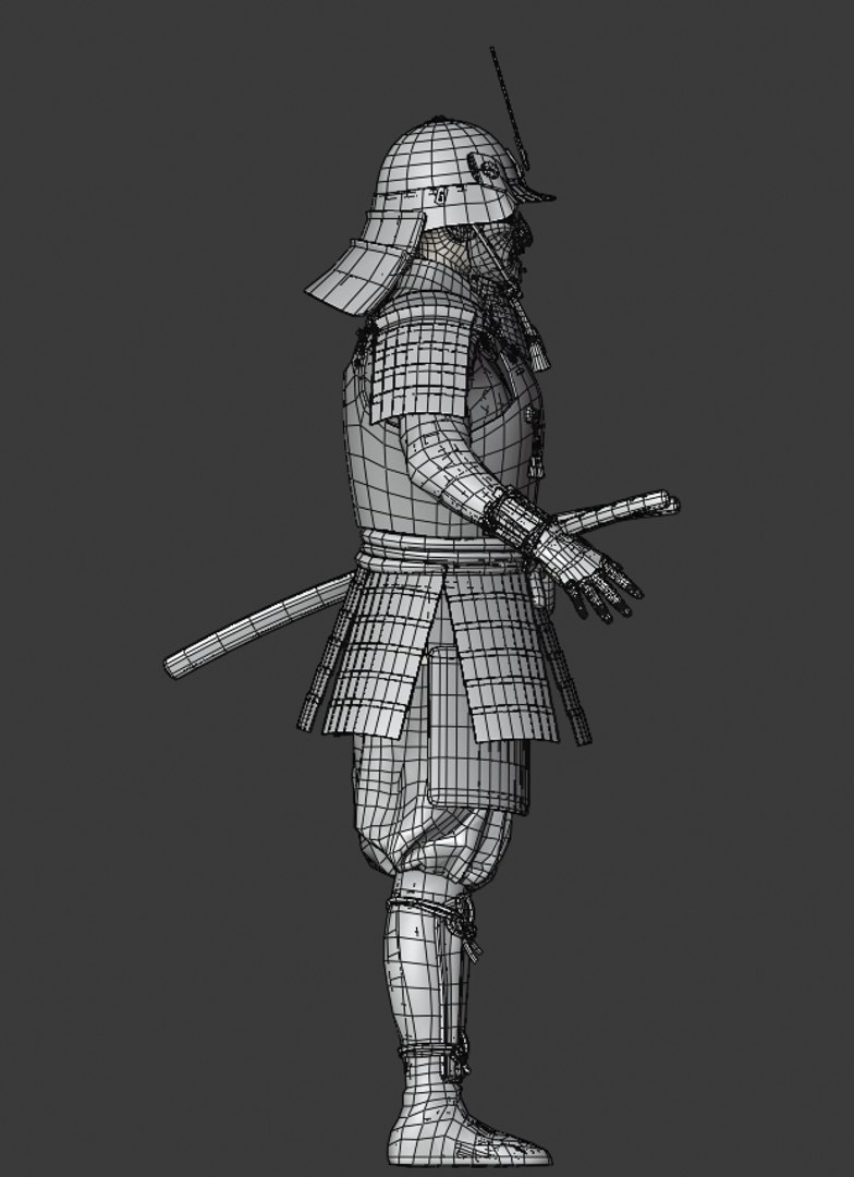 Samurai character blender rigged 3D model - TurboSquid 1549310