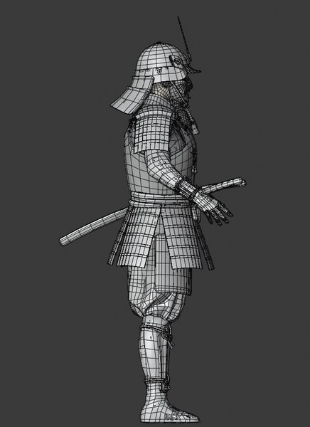 Samurai character blender rigged 3D model - TurboSquid 1549310