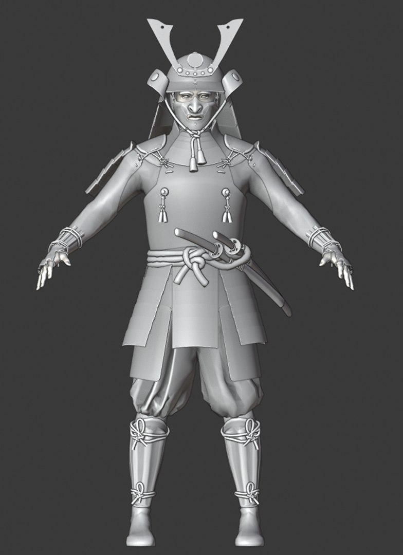 Samurai Character Blender Rigged 3D Model - TurboSquid 1549310
