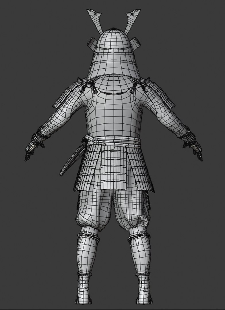 Samurai character blender rigged 3D model - TurboSquid 1549310