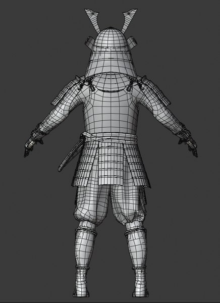Samurai character blender rigged 3D model - TurboSquid 1549310