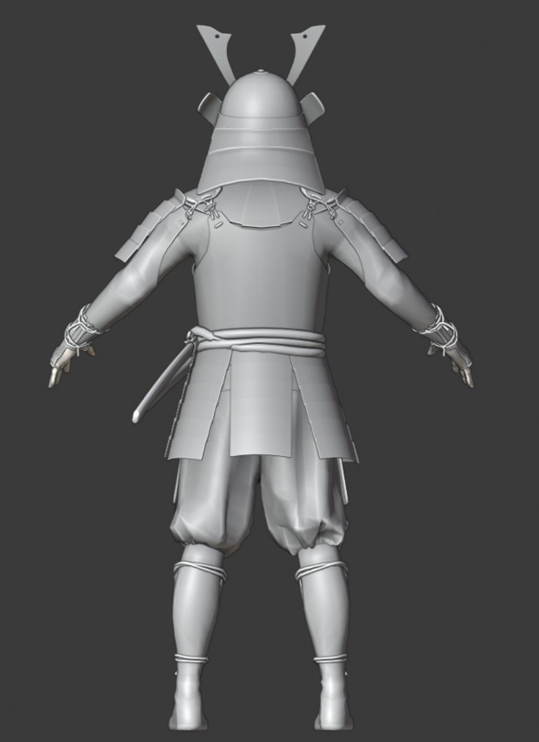 Samurai Character Blender Rigged 3D Model - TurboSquid 1549310