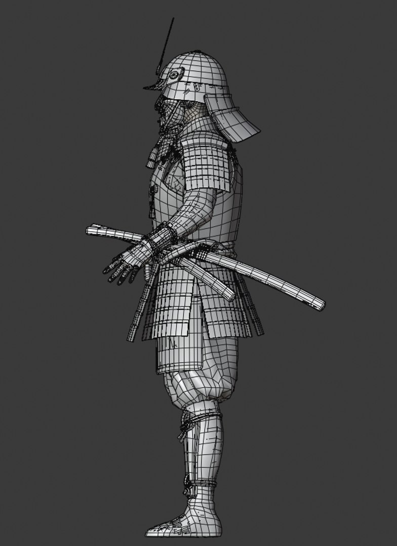 Samurai character blender rigged 3D model - TurboSquid 1549310