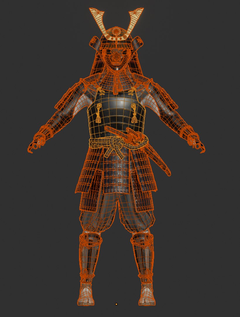 Samurai Character Blender Rigged 3D Model - TurboSquid 1549310