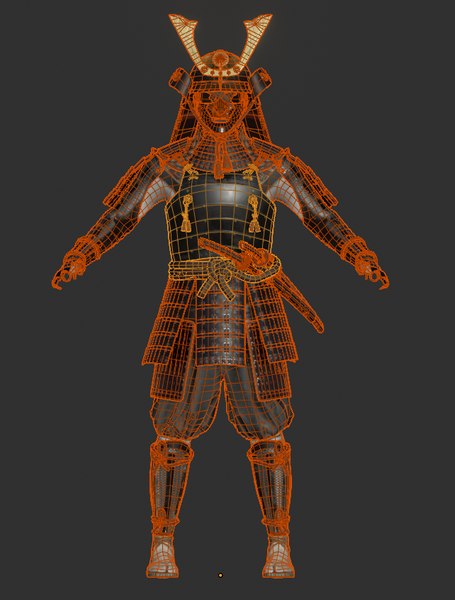 Samurai character blender rigged 3D model - TurboSquid 1549310