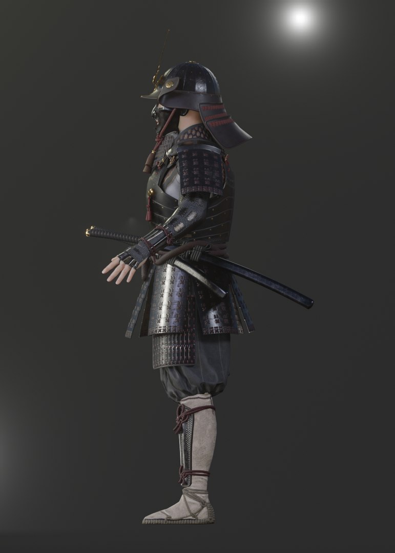 Samurai Character Blender Rigged 3D Model - TurboSquid 1549310