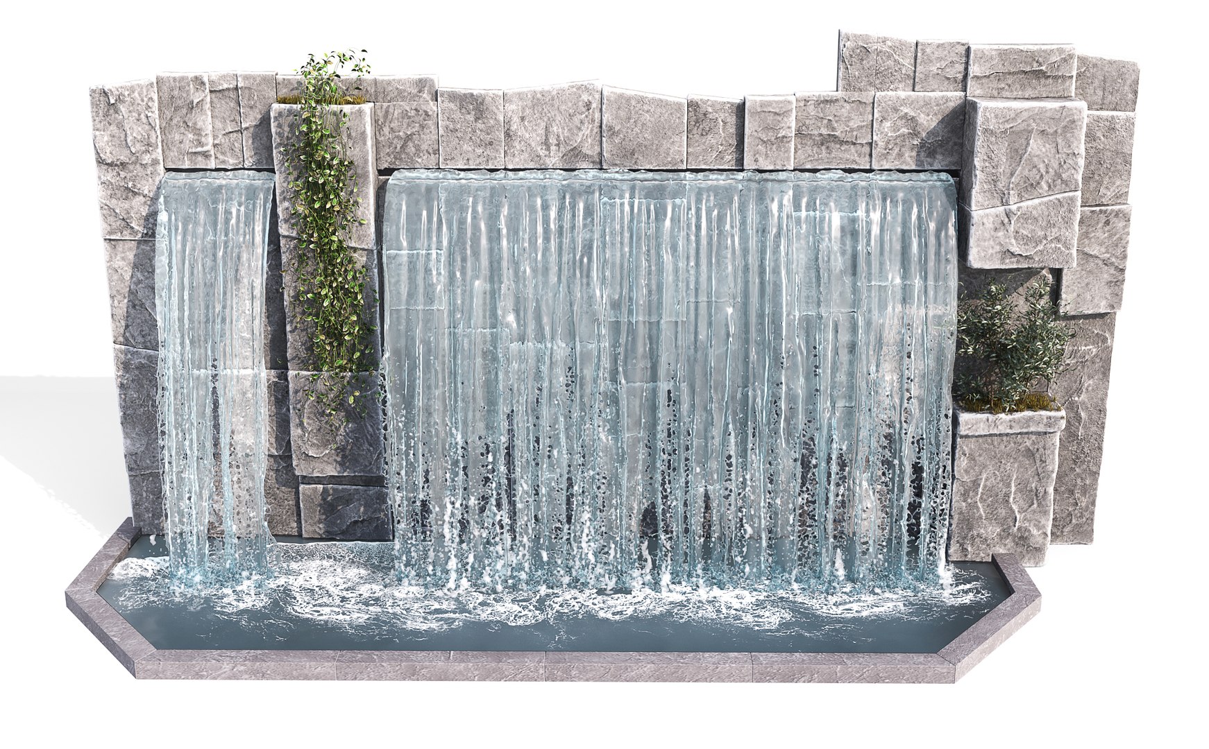 Large Waterfall 3D - TurboSquid 1830737