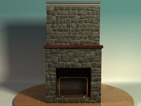 3d model fireplace