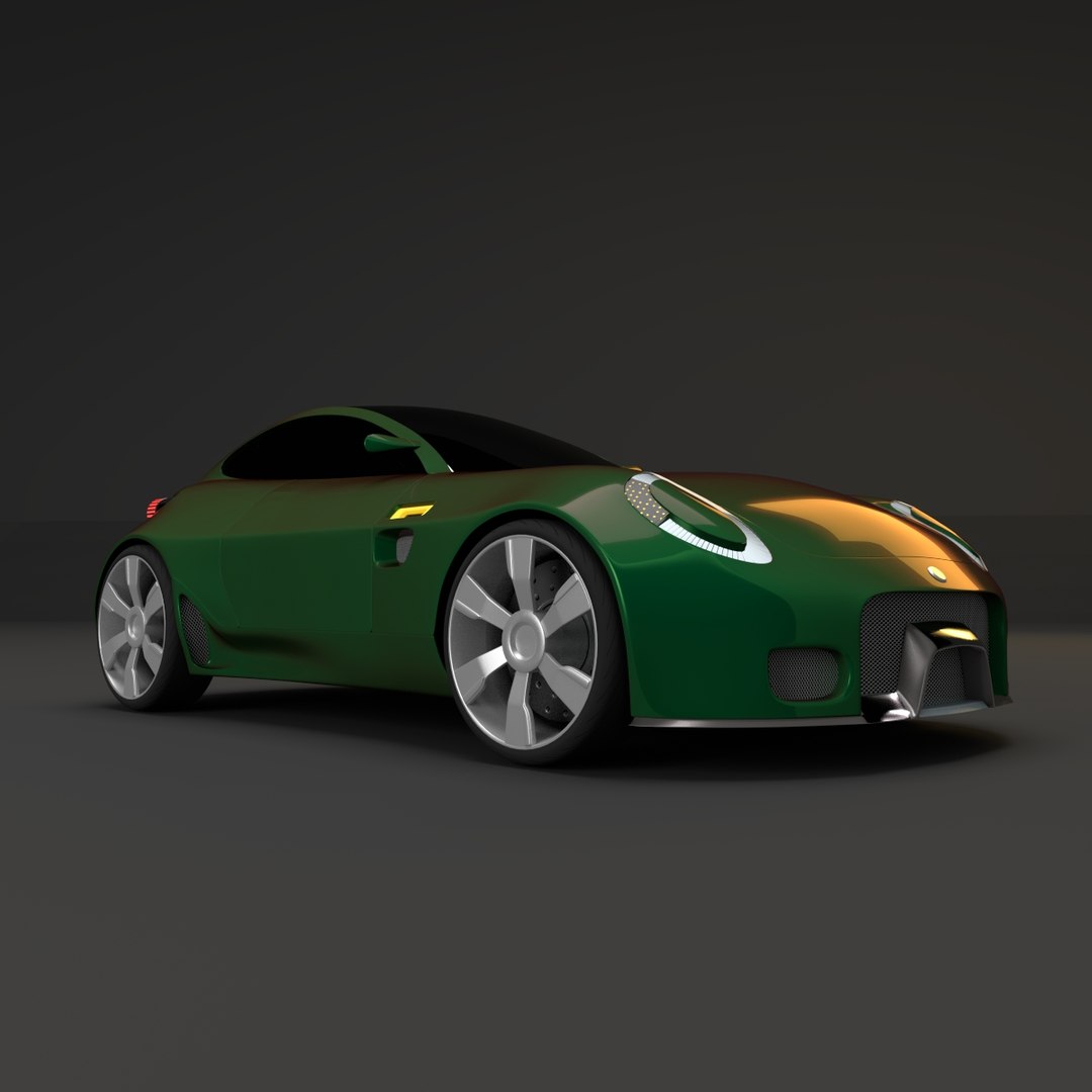 3d Concept Styled Coupe Car
