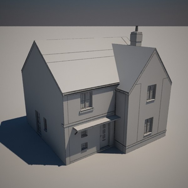 untextured family houses 3d max