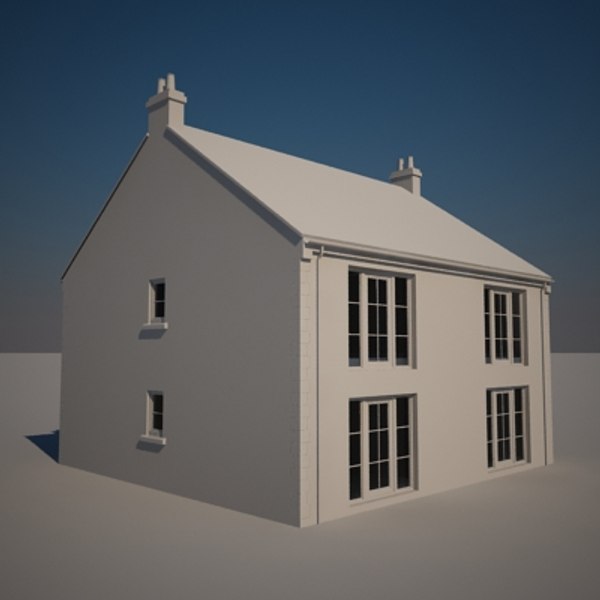 untextured family houses 3d max