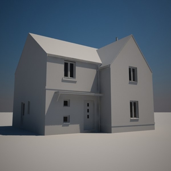 untextured family houses 3d max