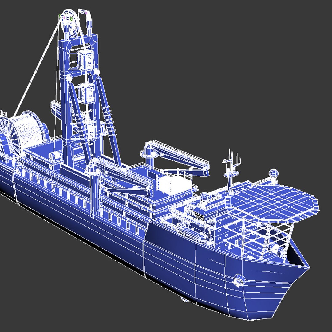 pipe-laying ship 3d max
