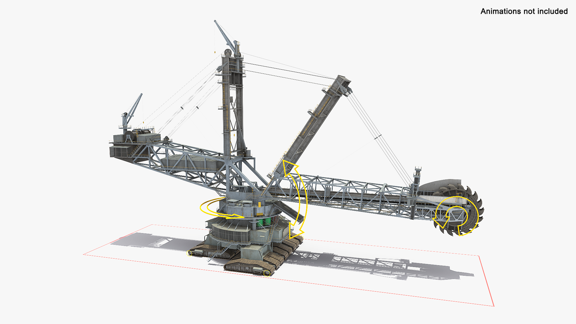 Large Bucket-Wheel Excavator Bagger 293 Rigged 3D - TurboSquid 2386290