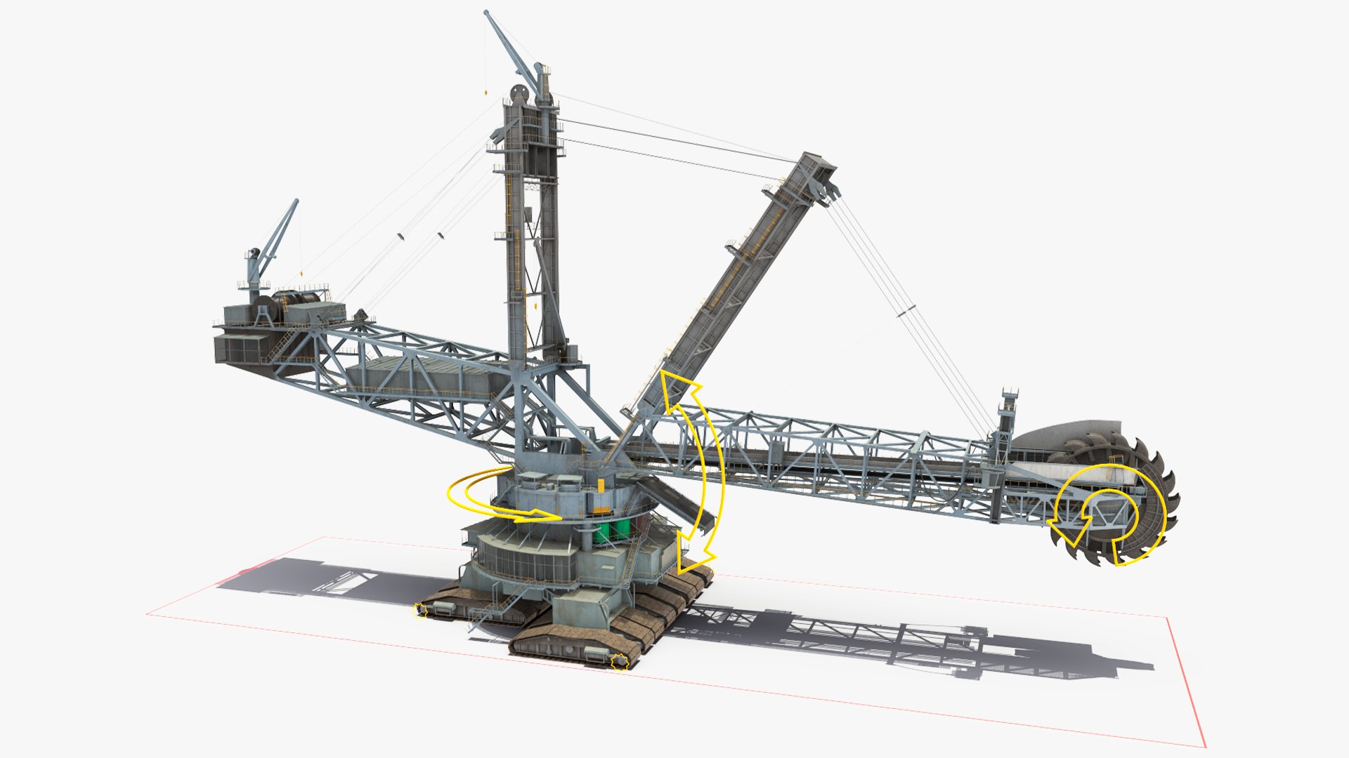 Large Bucket-Wheel Excavator Bagger 293 Rigged 3D - TurboSquid 2386290