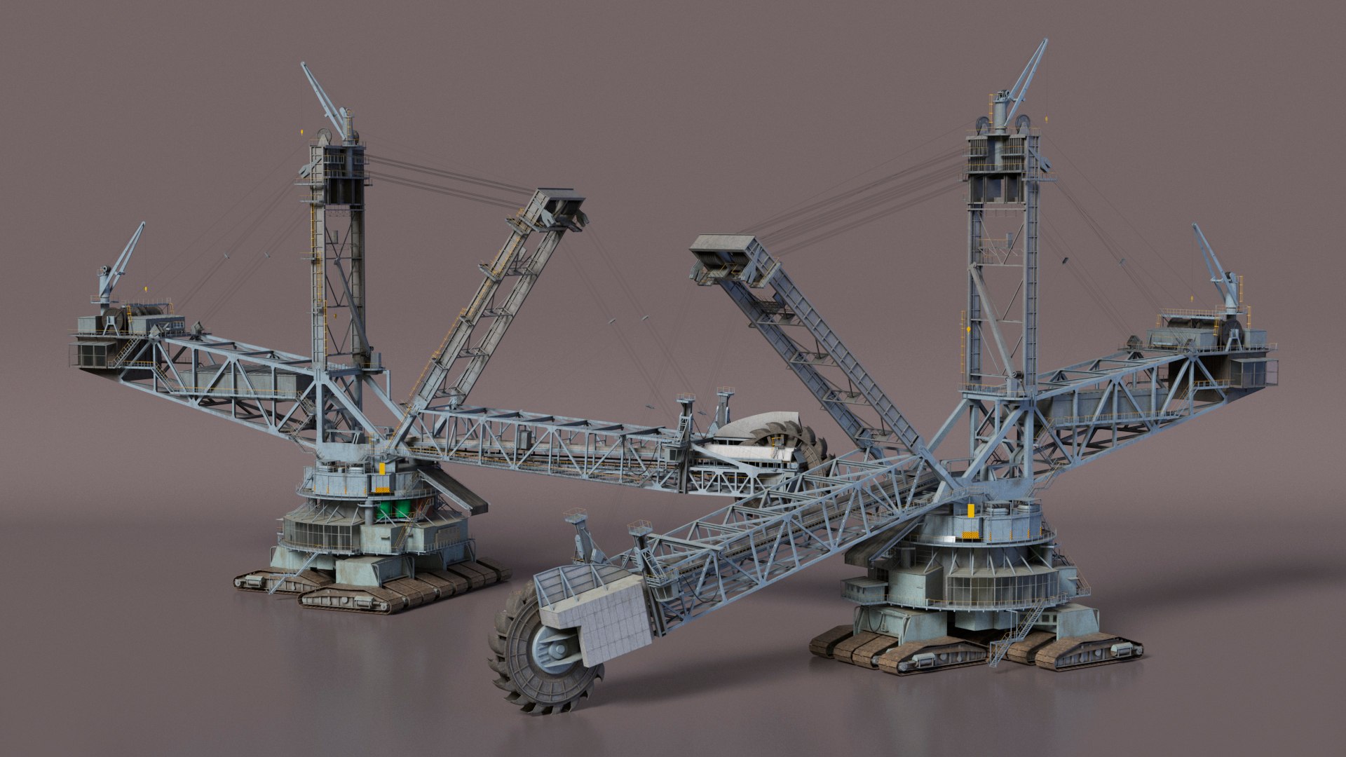 Large Bucket-Wheel Excavator Bagger 293 Rigged 3D - TurboSquid 2386290