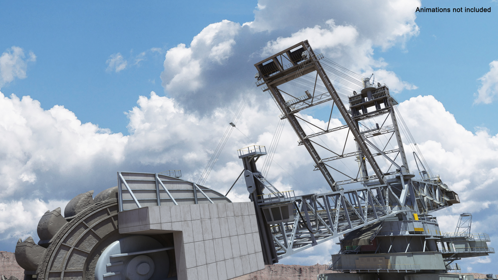 Large Bucket-Wheel Excavator Bagger 293 Rigged 3D - TurboSquid 2386290