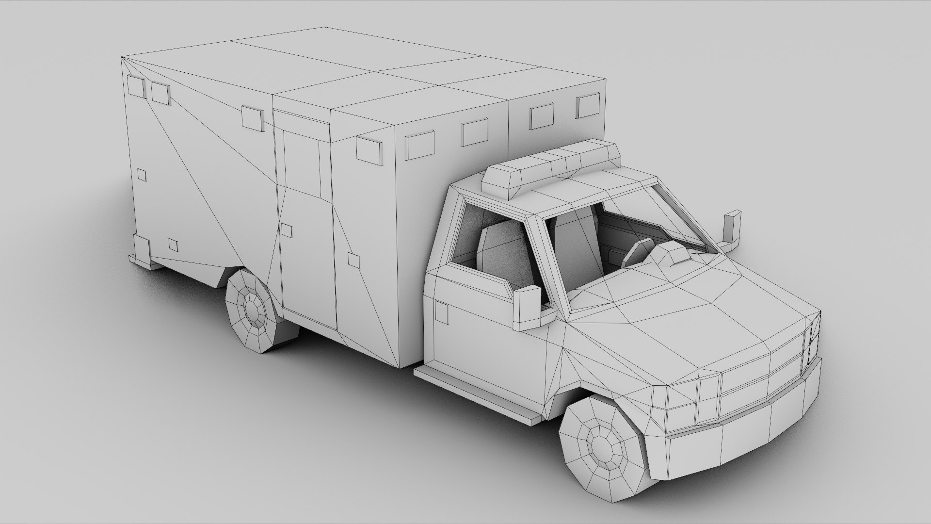 Low Poly USA Ambulance 3D - TurboSquid 2073601