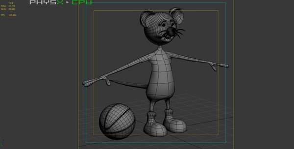 cartoon mouse 3d max