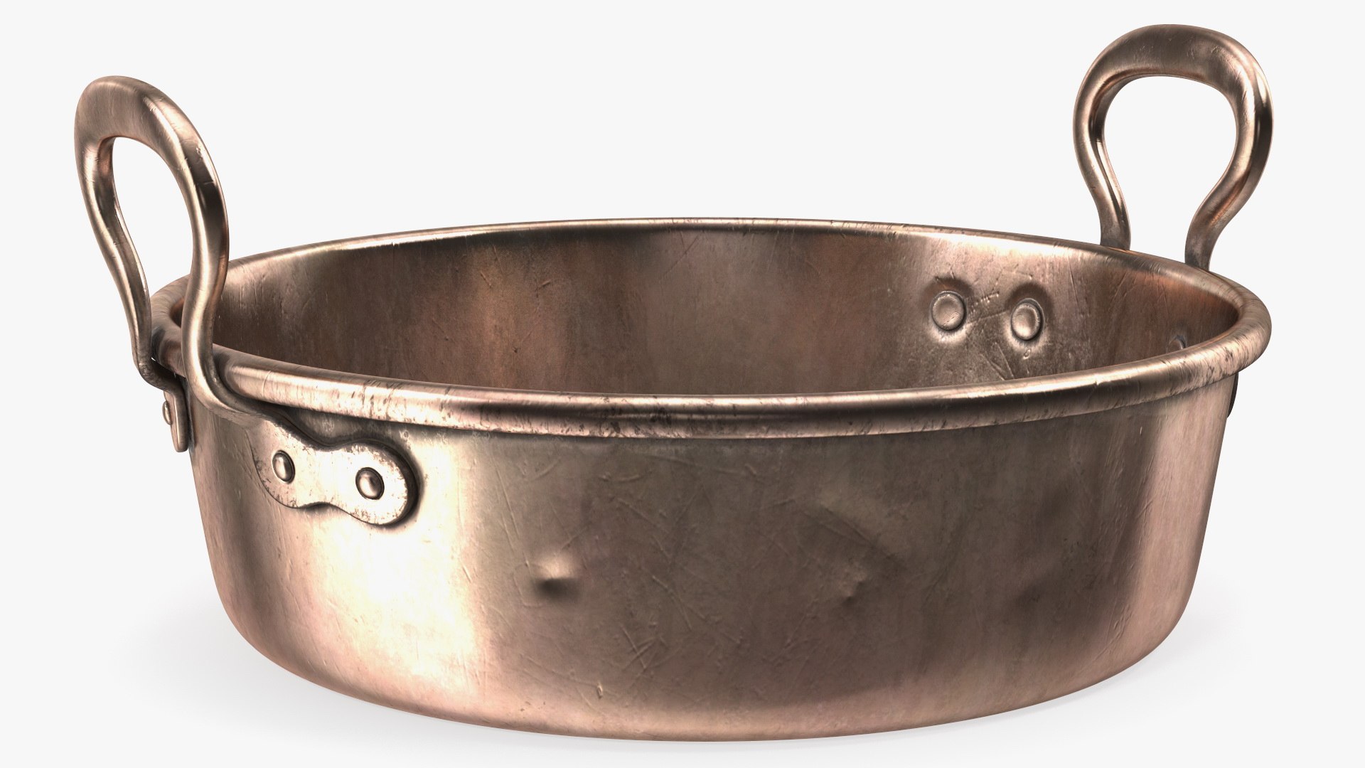 Antique Copper Preserving Pan 3D - TurboSquid 1686373