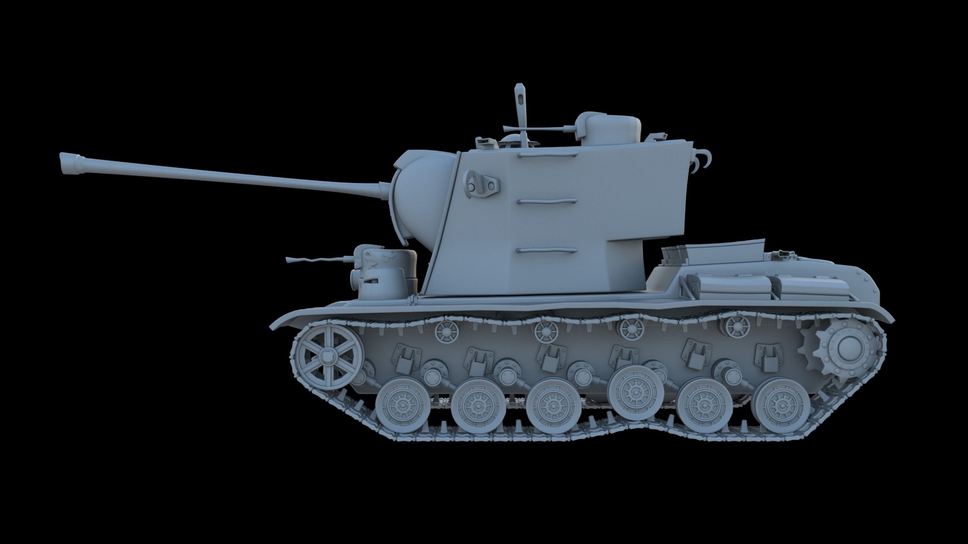 3D Tank KV-5 - Cartoon Version - TurboSquid 2073917