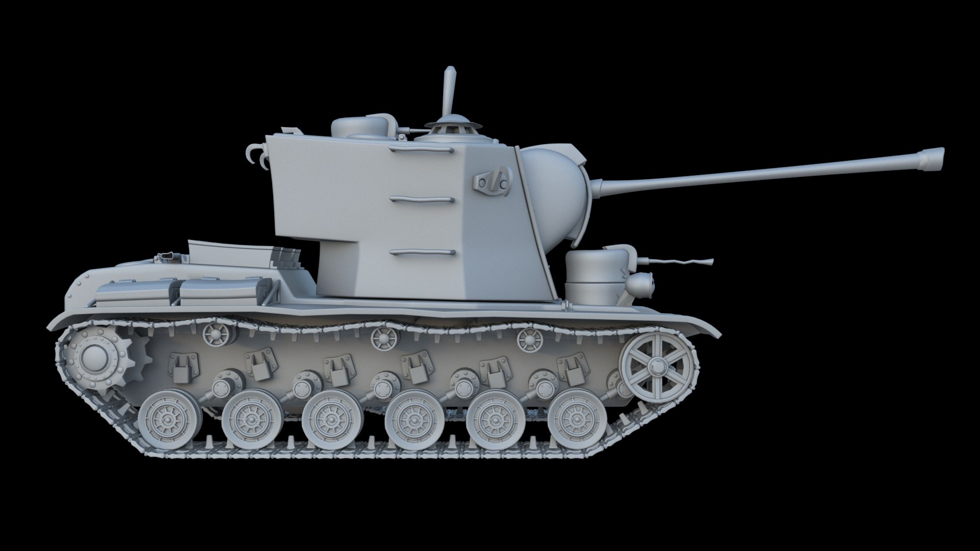 3D Tank KV-5 - Cartoon Version - TurboSquid 2073917
