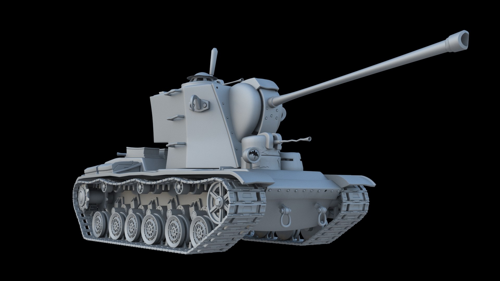 3D Tank KV-5 - Cartoon Version - TurboSquid 2073917