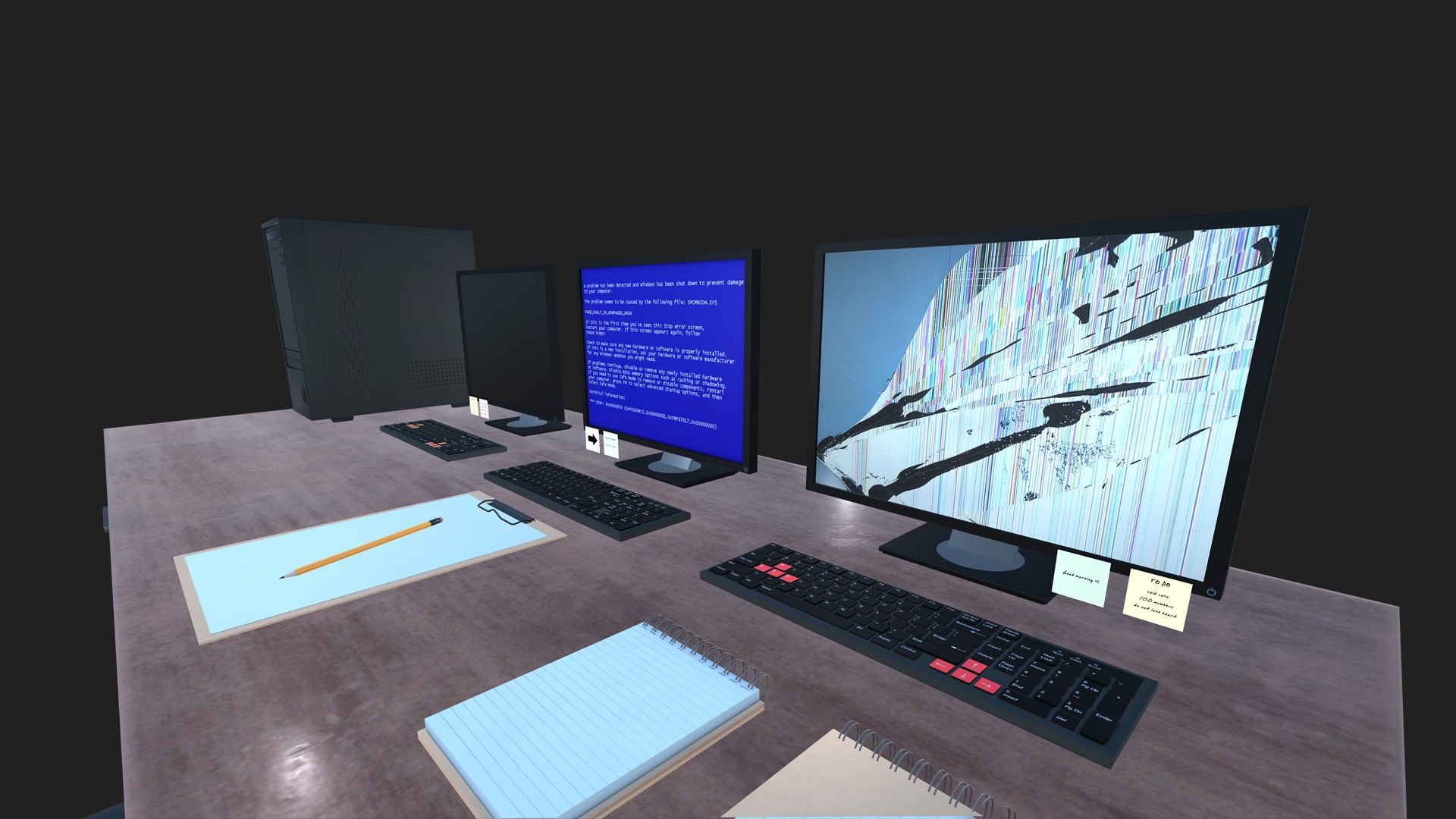 Computer Set 3D Model - TurboSquid 1442465