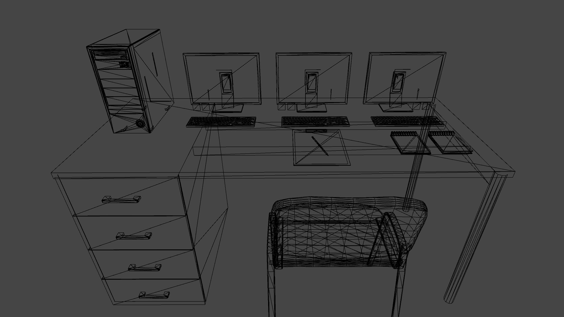 Computer Set 3D Model - TurboSquid 1442465