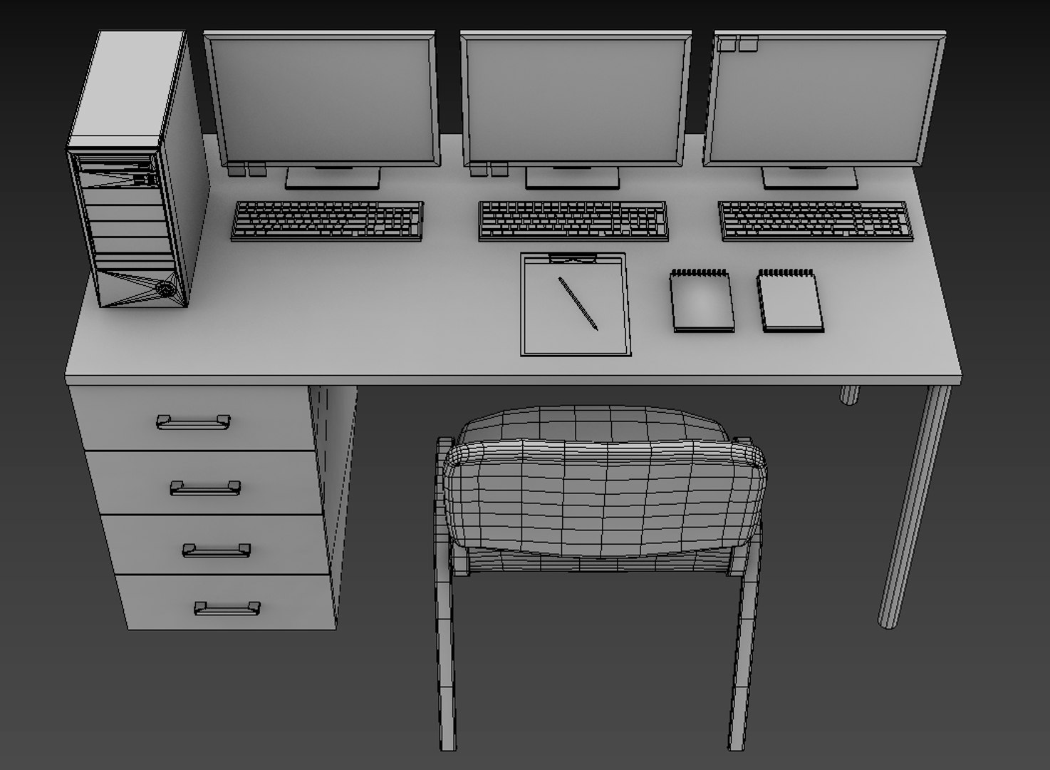 Computer Set 3D Model - TurboSquid 1442465