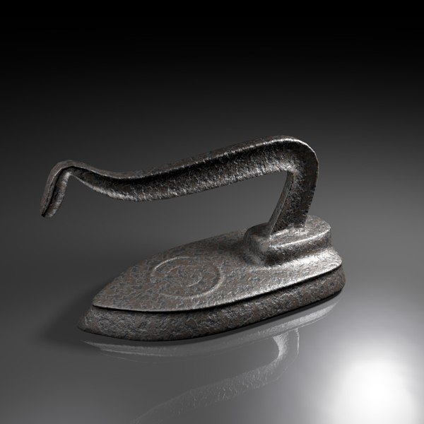3d old antique iron model