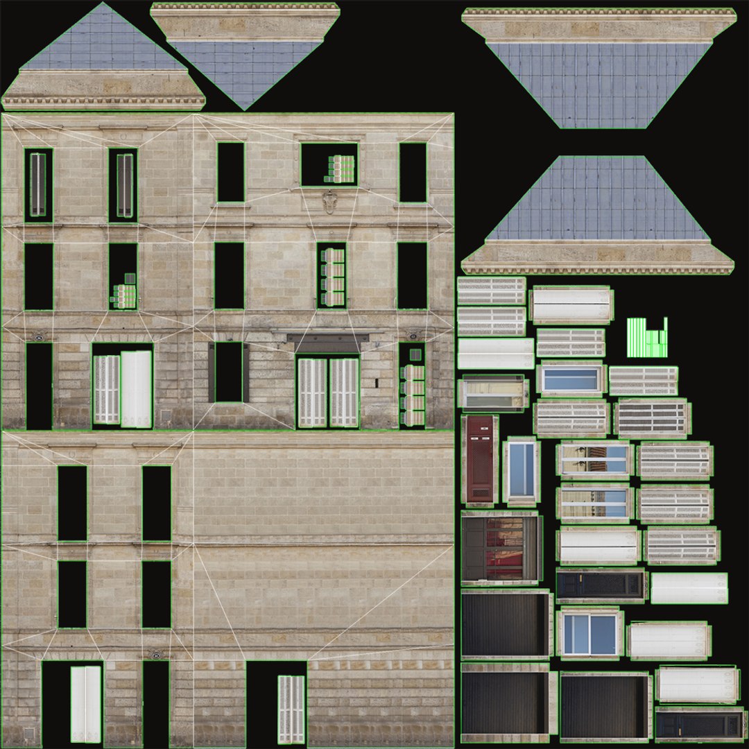 building exterior bake shadows 3d max