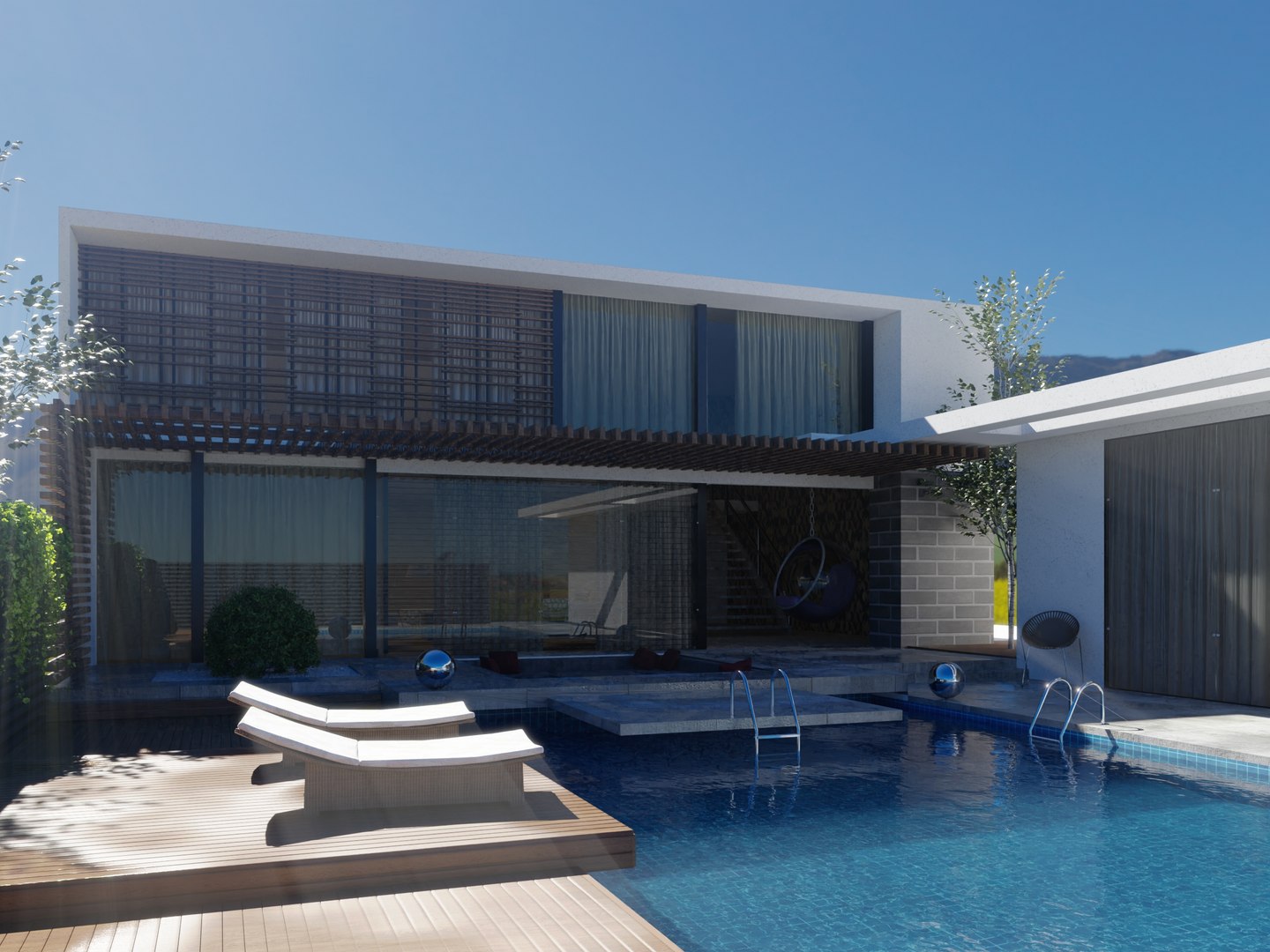 3D House 01 With Swimming Pool - TurboSquid 2195290