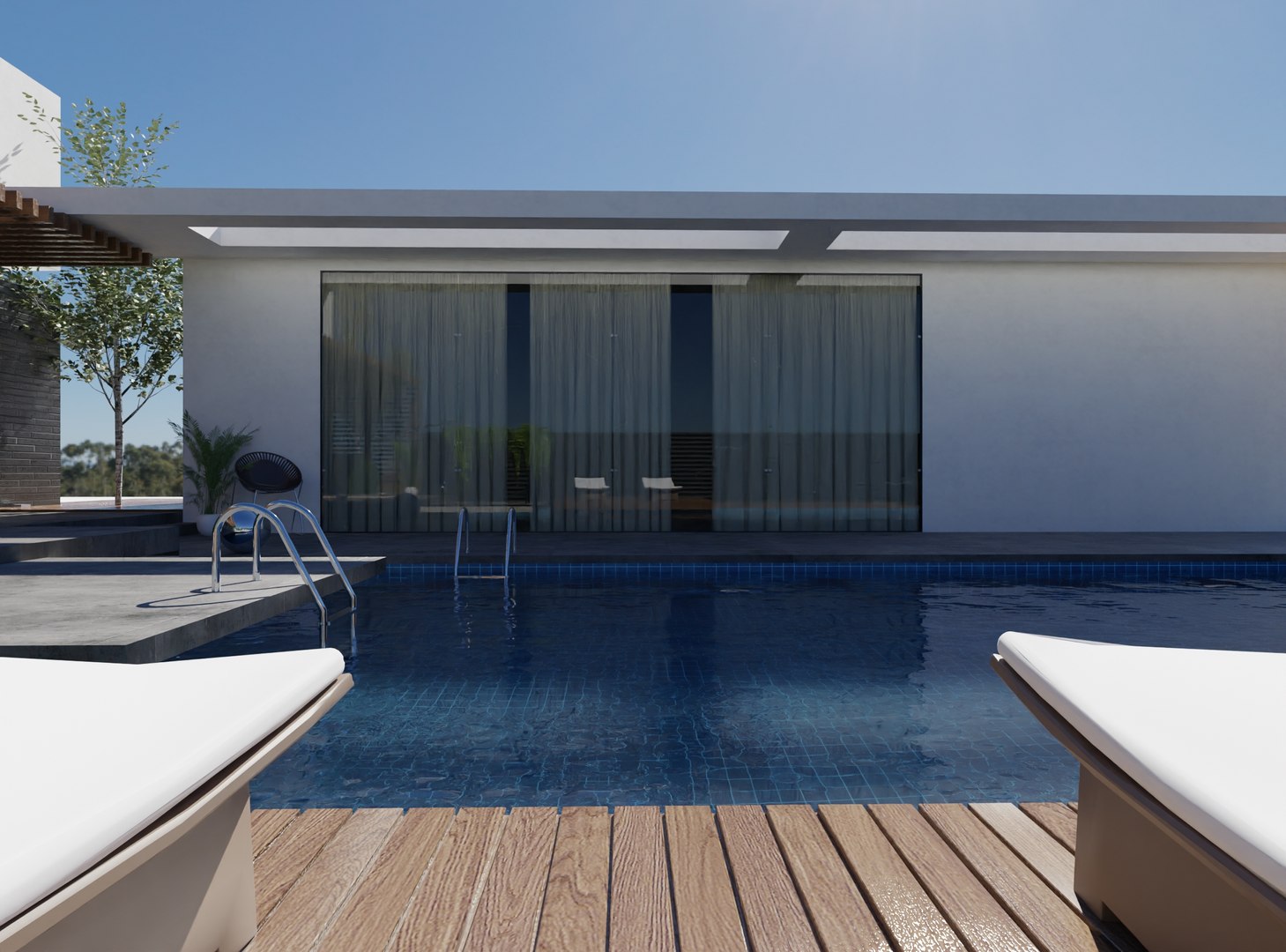 3D House 01 With Swimming Pool - TurboSquid 2195290