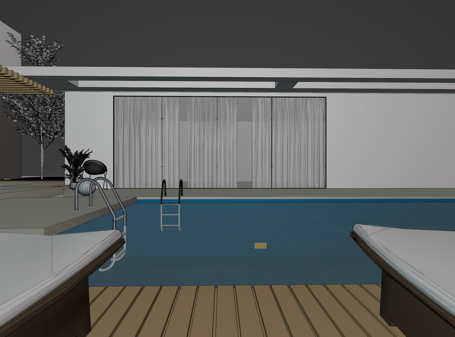3D House 01 With Swimming Pool - TurboSquid 2195290