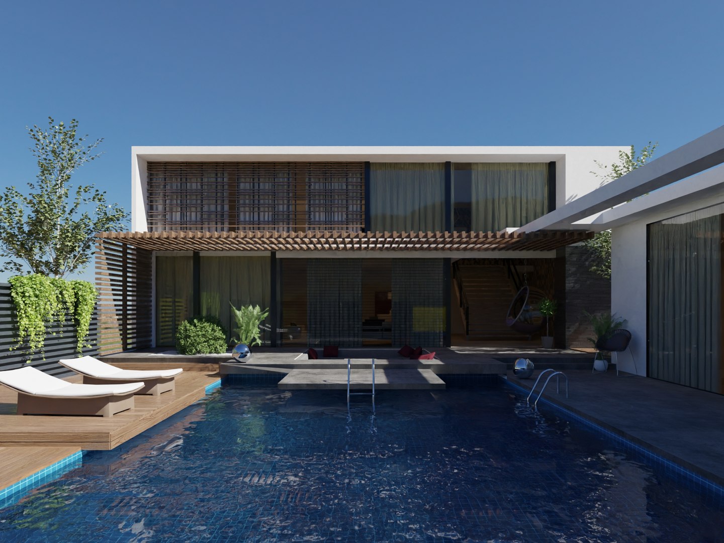 3D House 01 With Swimming Pool - TurboSquid 2195290