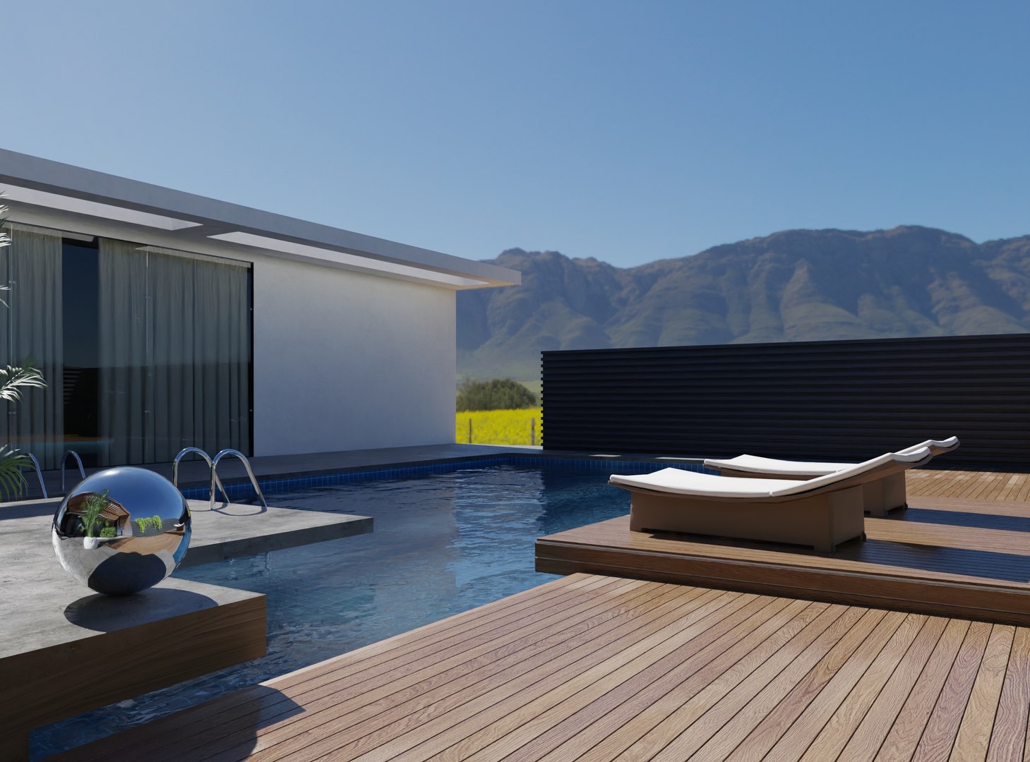 3D House 01 With Swimming Pool - TurboSquid 2195290