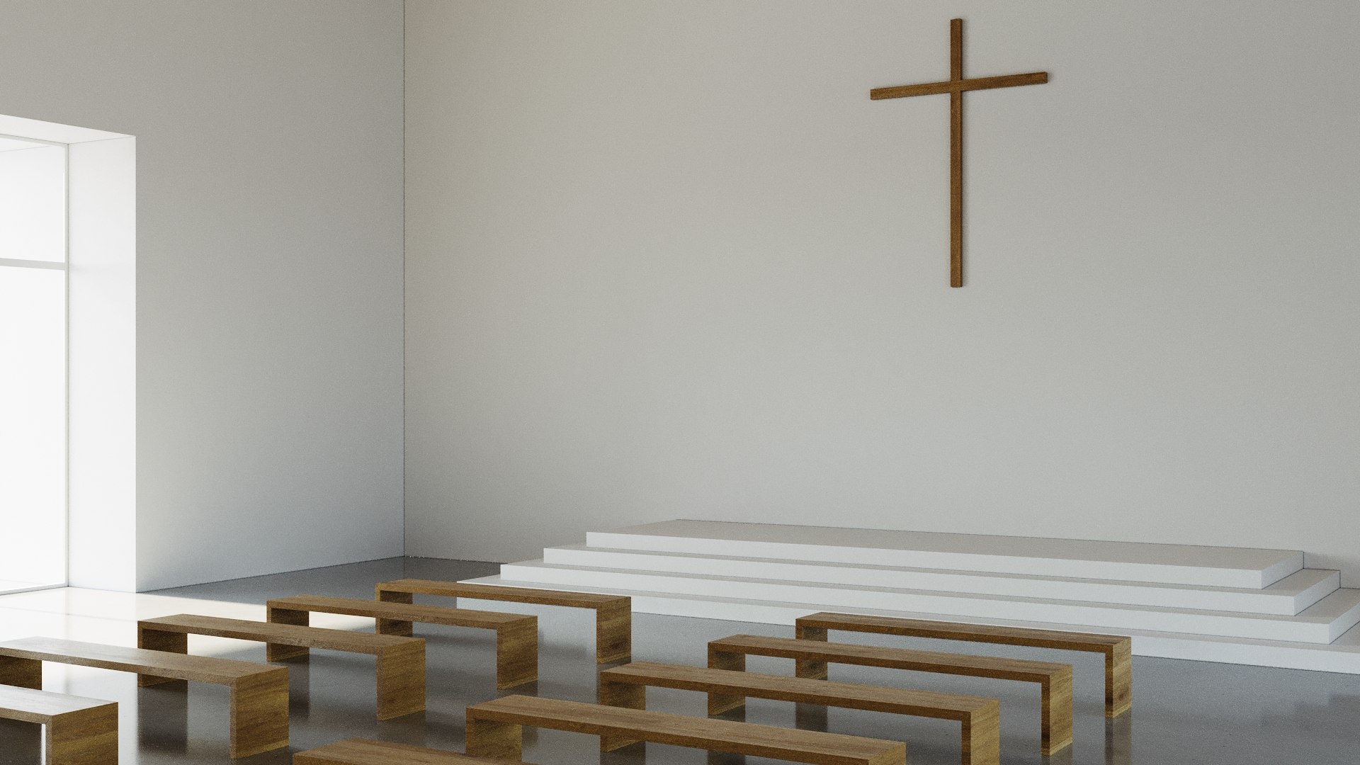 3D Photorealistic Modern Church - TurboSquid 2169834
