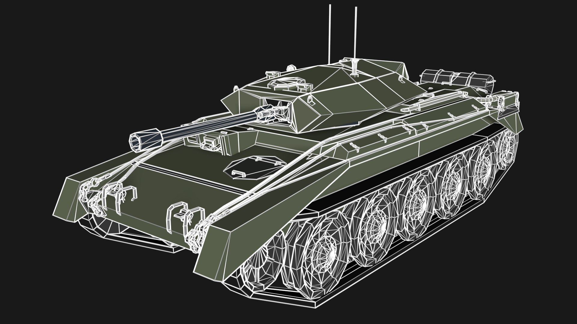 3D Crusader Tank Isometric - TurboSquid 1429401