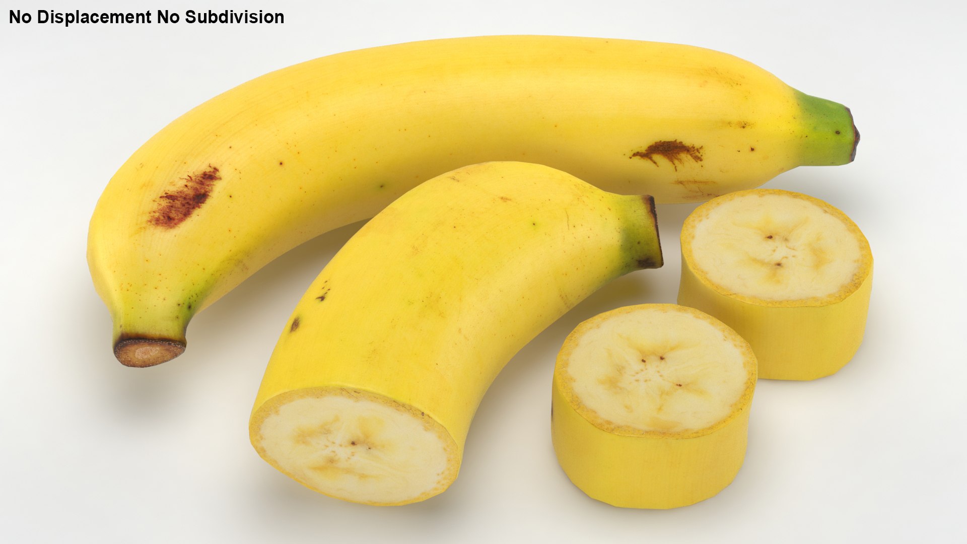 3D Whole Half and Sliced Banana - TurboSquid 1830124