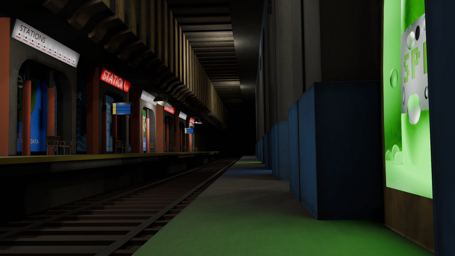 VR Metro Station Model - TurboSquid 2152038