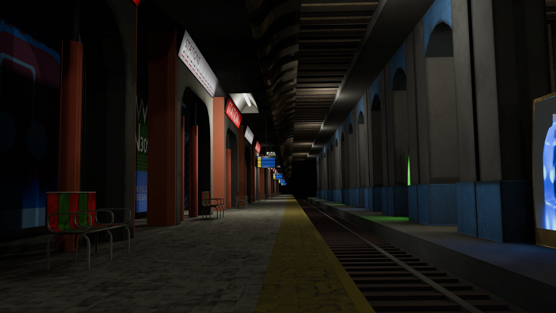 VR Metro Station Model - TurboSquid 2152038
