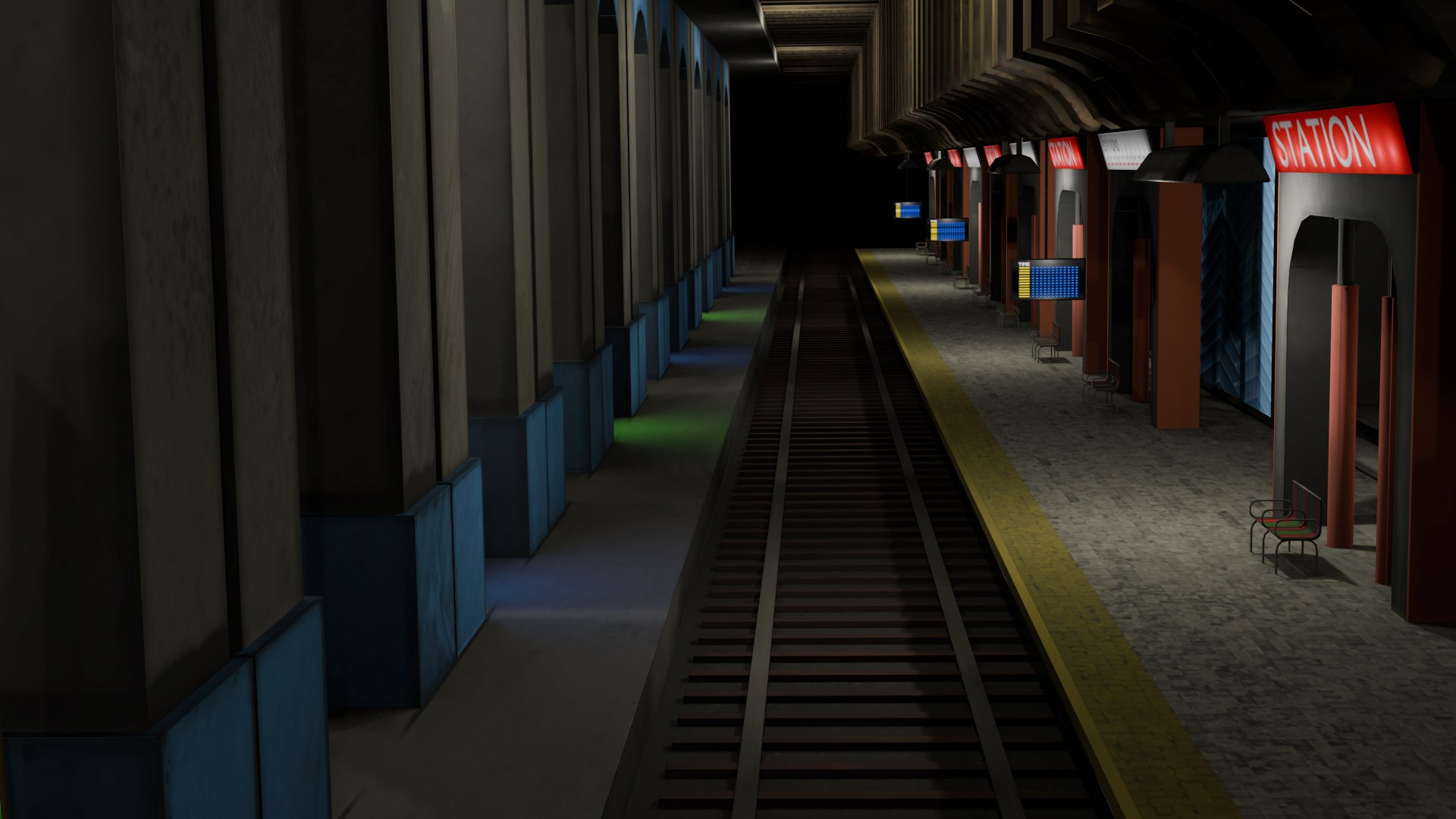 VR Metro Station Model - TurboSquid 2152038