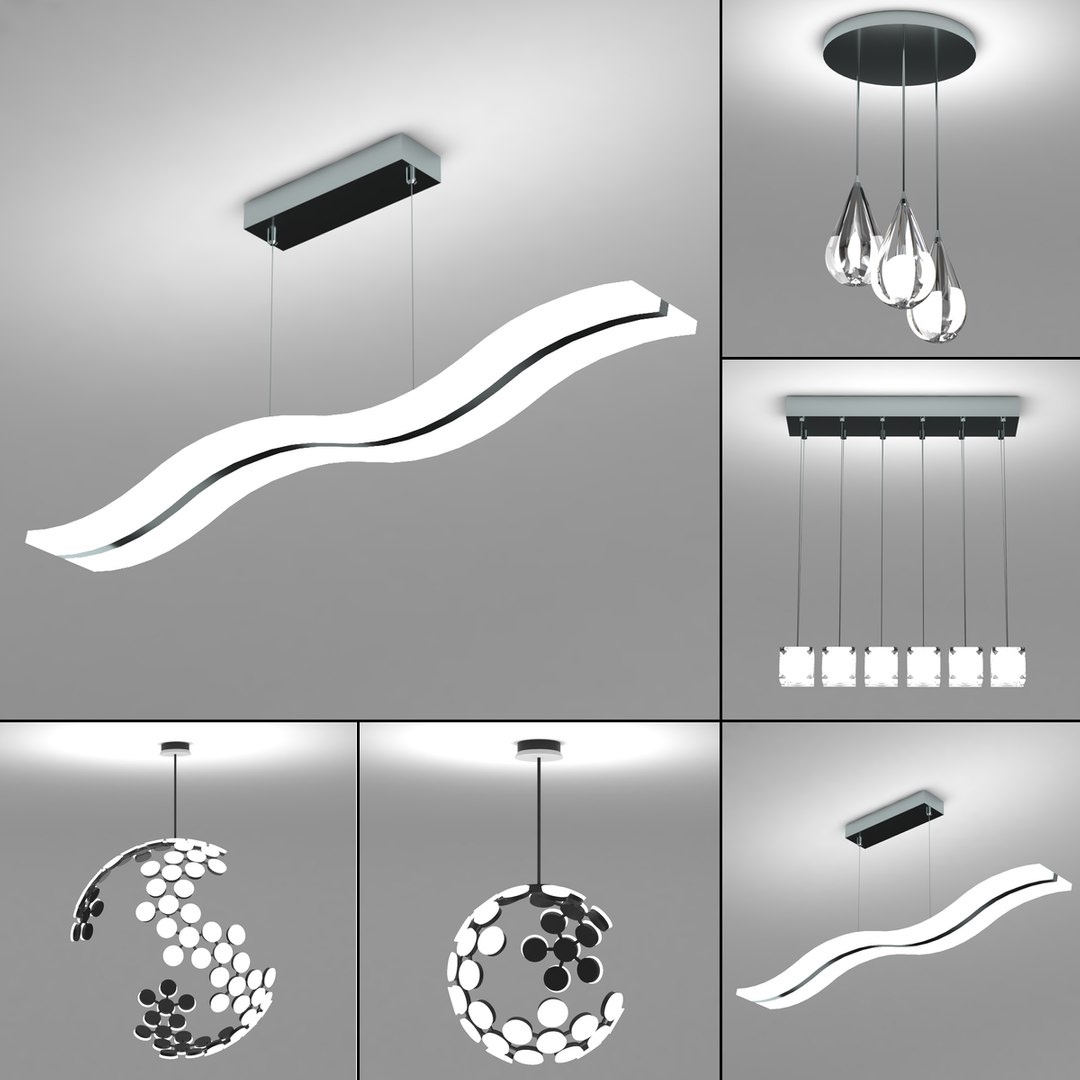 Modern Ceiling Light Collection 3D Model - TurboSquid 2067174