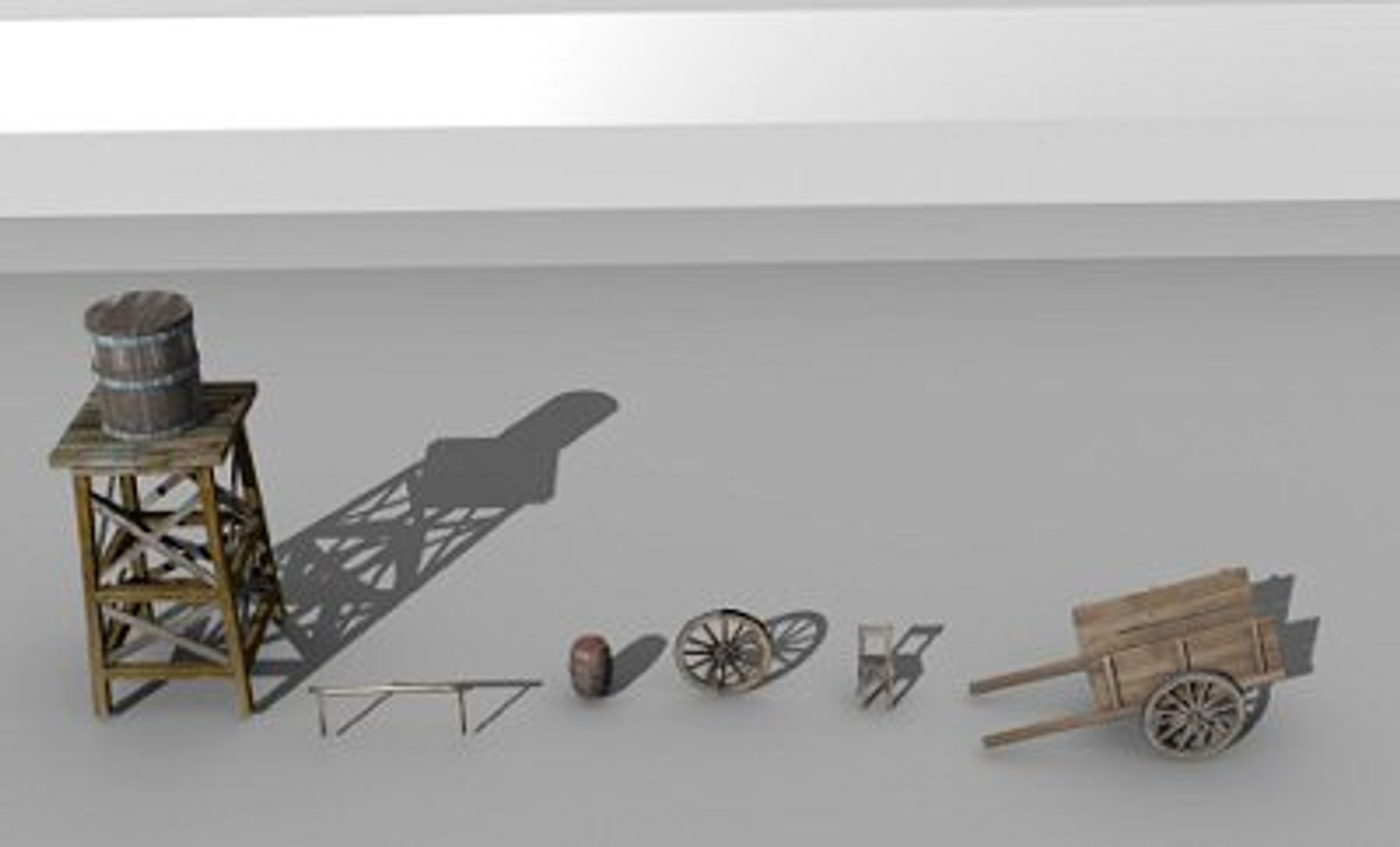 Props Scenes Western 3d 3ds