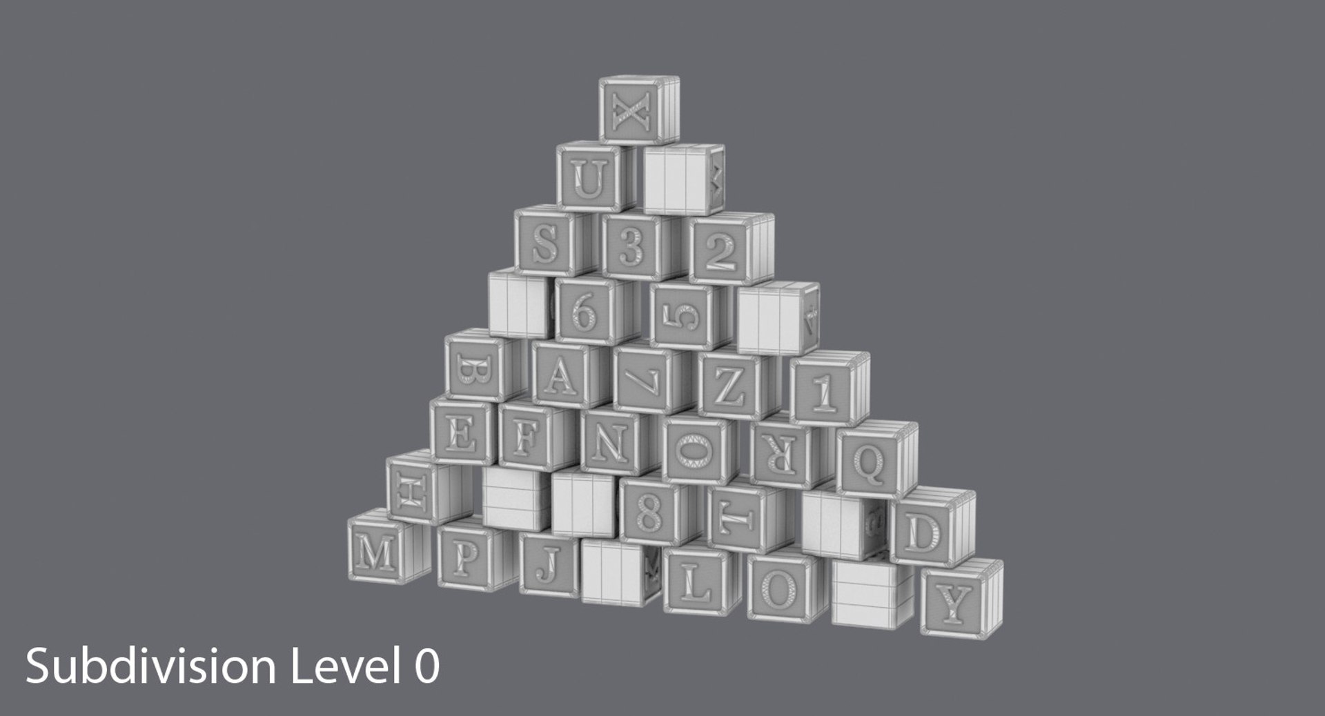 Letter-blocks 3d Max