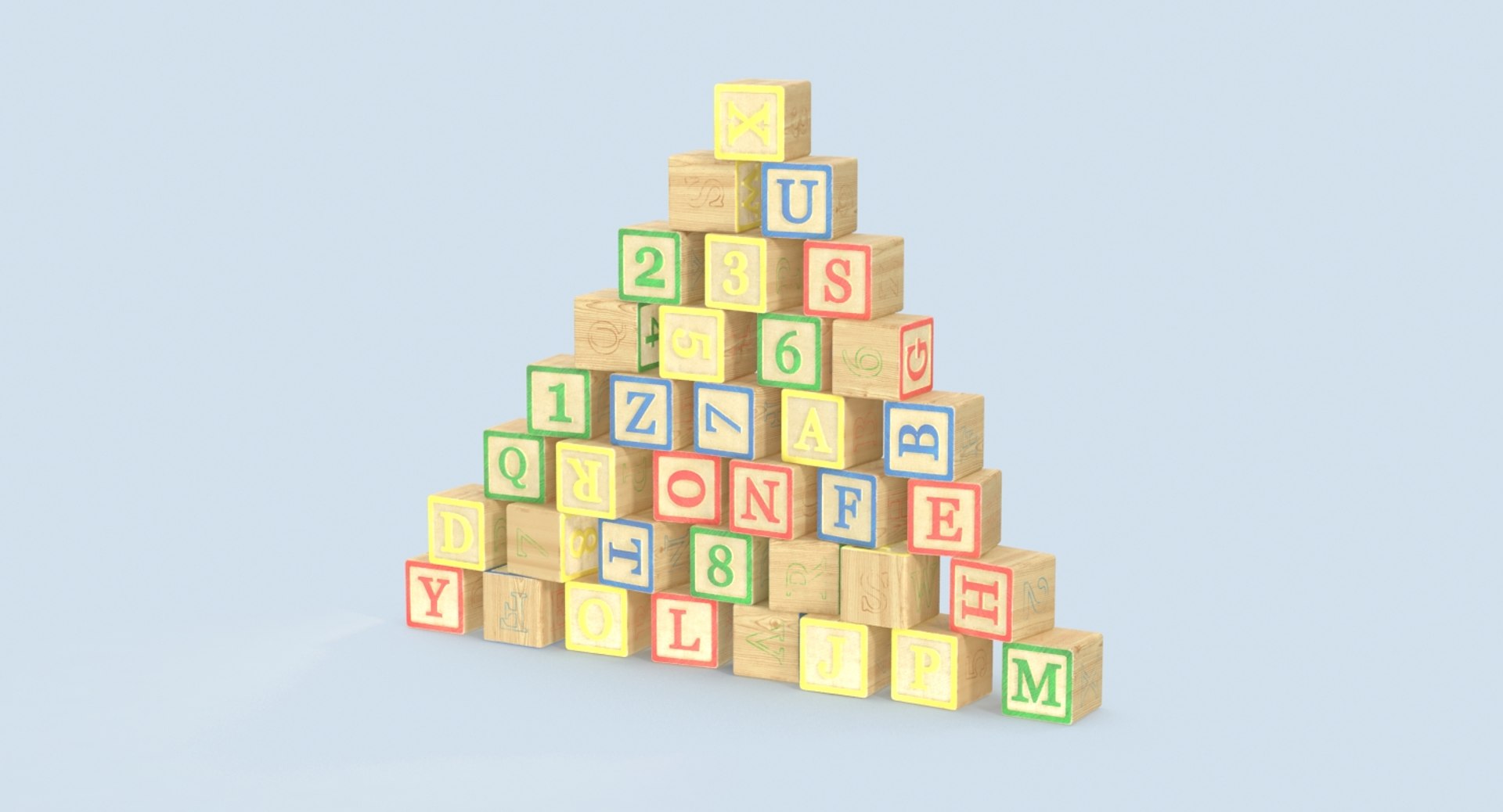 Letter-blocks 3d Max