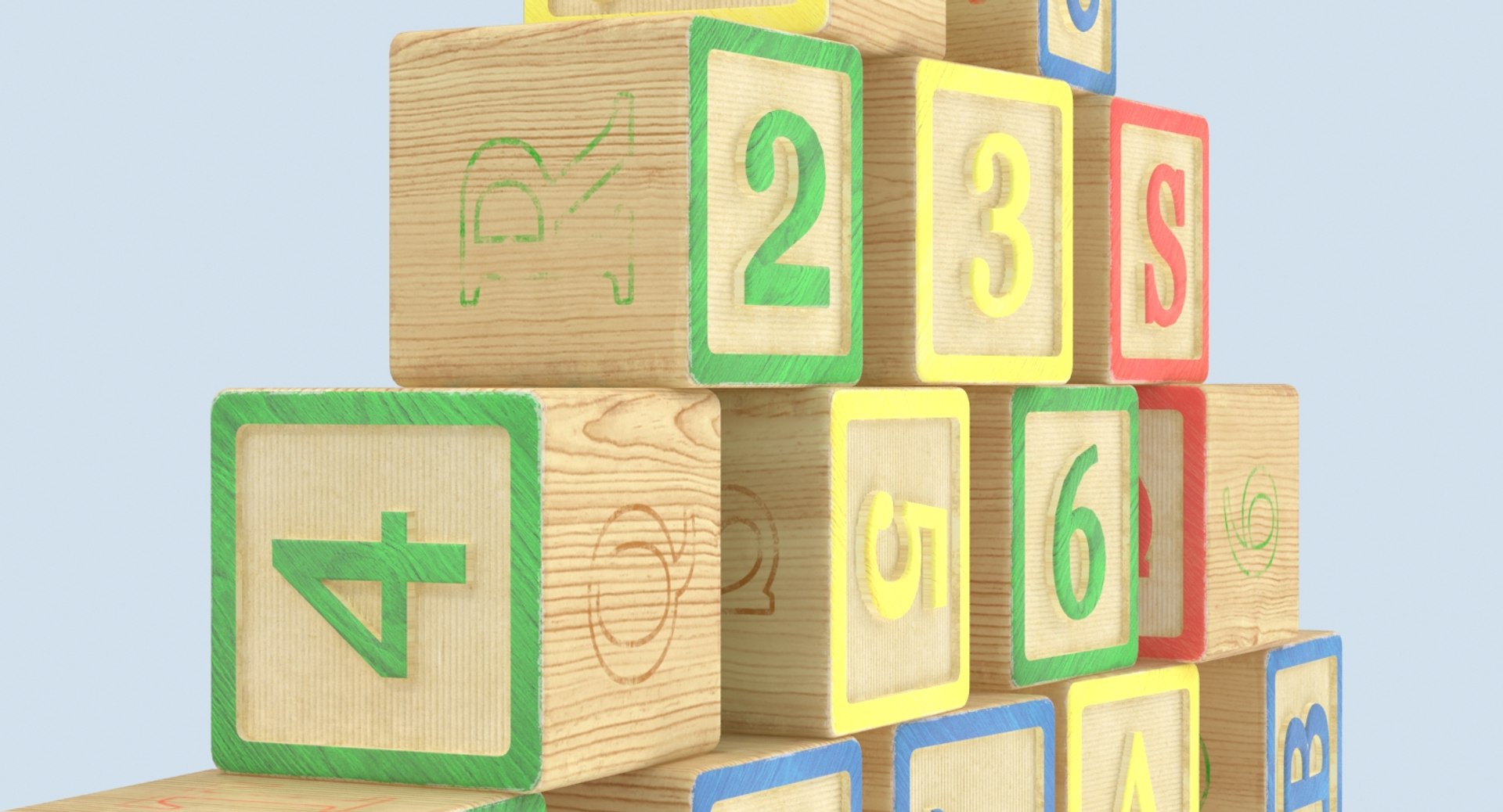 Letter-blocks 3d Max