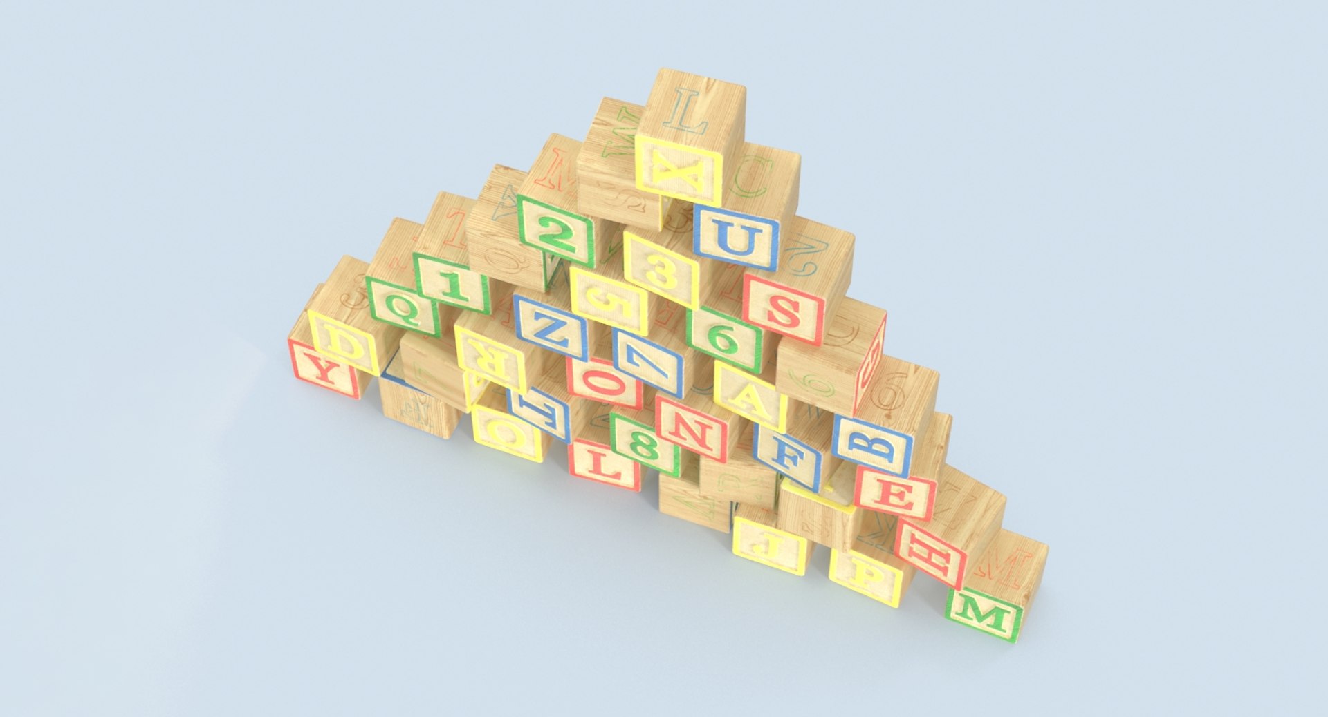 Letter-blocks 3d Max